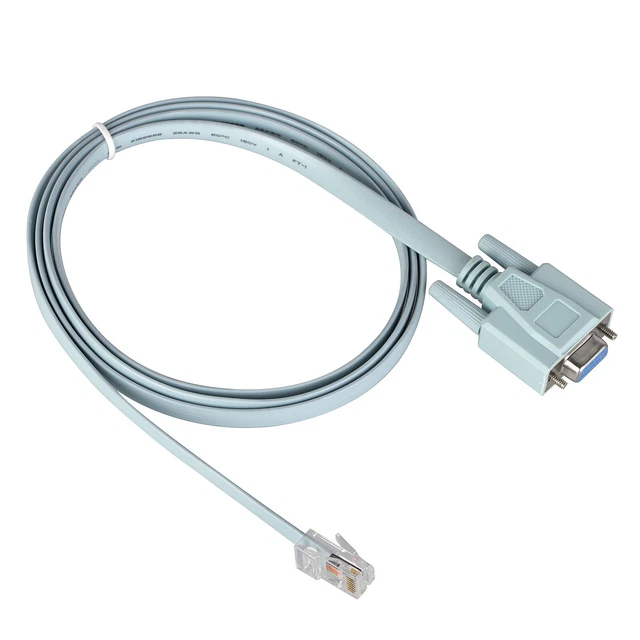 RJ45 TO RS232 9pin Female Serial Cable for PC Router Switch 5ft LAN ...