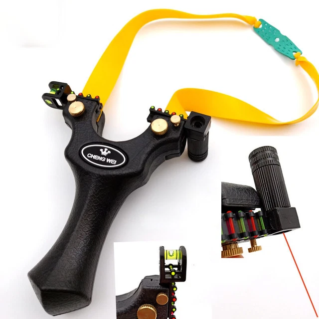 FIONDA LASER CATAPULTA fionda caccia fionda piatta in gomma tiro con l ...