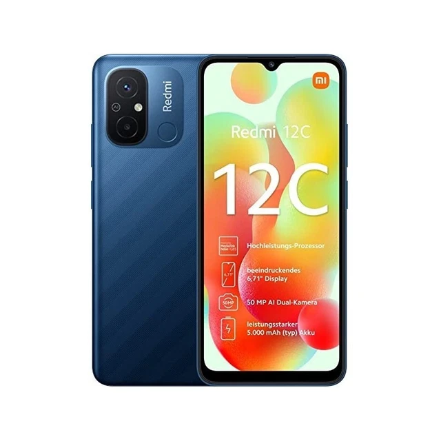 XIAOMI REDMI 12C Dual Sim 128Gb 4Gb Ram Blue Garanzia Italia No Brand ...