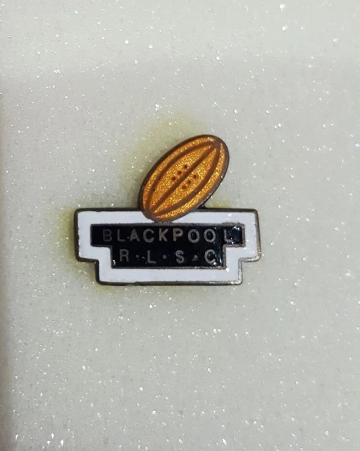 BLACKPOOL BOROUGH RLSC classic ball on plinth 1950's rugby league badge ...