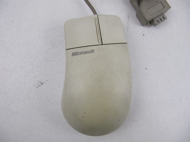 MICROSOFT SERIAL MOUSE 2.0A 50674 Trackball Corded Wired Track Ball ...