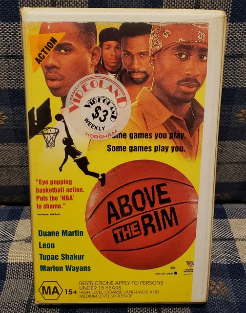 ABOVE THE RIM VHS Roadshow Clamshell 1994 2Pac Marlon Wayans $35.00 ...