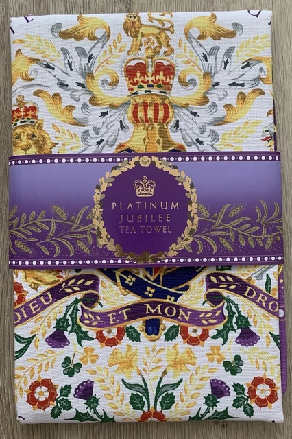 ROYAL COLLECTION TRUST Queen Elizabeth 11 Platinum Jubilee 100% Cotton ...