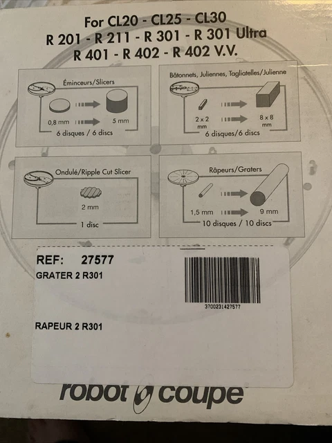 ROBOT COUPE 2MM Grater Disc 27577 $100.00 - PicClick AU