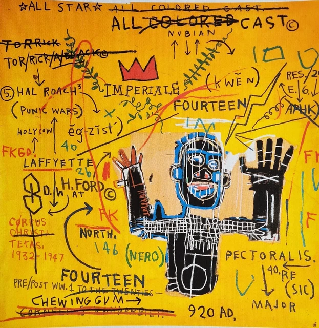 JEAN-MICHEL BASQUIAT *ALL Colored Cast* 70x50 cm*Lithografie*limitiert ...