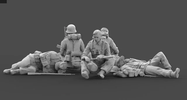 WW2 GERMAN SOLDIERS Full Set Soldiers 1/16th Resin Printed £50.00 ...