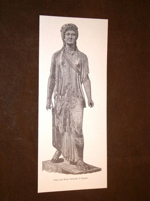 STORIA DI ROMA Statua della Dea Diana Museo Nazionale di Napoli EUR 17 ...