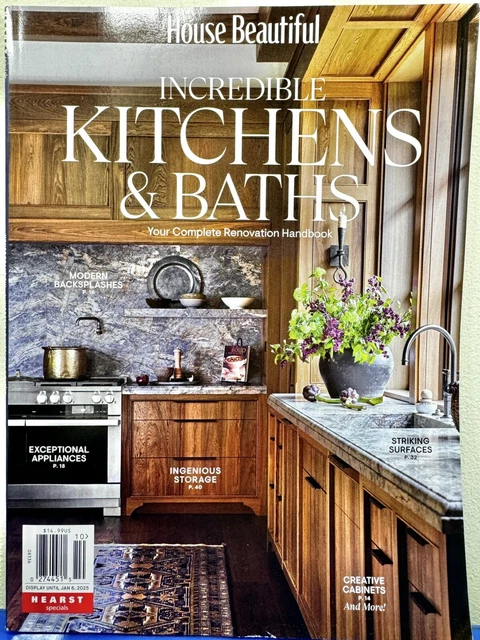 HOUSE BEAUTIFUL INCREDIBLE Kitchens & Baths 2024 Magazine Handbook £11. ...