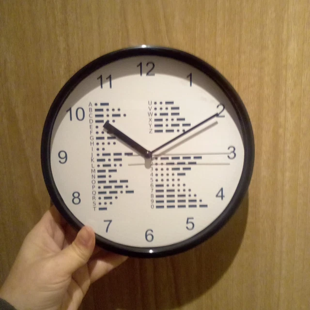 MORSE CODE wall clock Suit Radio Ham Radio Shack/Room Ideal Gift For A ...