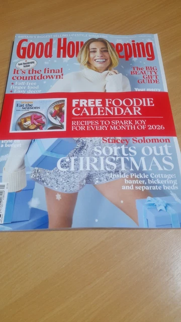 GOOD HOUSEKEEPING MAGAZINE Jan 2026 Stacey Solomon + Foodie Calendar £1 ...
