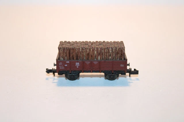 ROCO SPUR N: Mittelbordwagen O der DB mit Holzladung, ohne OVP RG1 EUR 10,00 - PicClick DE