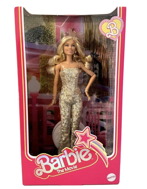 BARBIE THE MOVIE Margot Robbie as Barbie in Gold Disco Jumpsuit ...