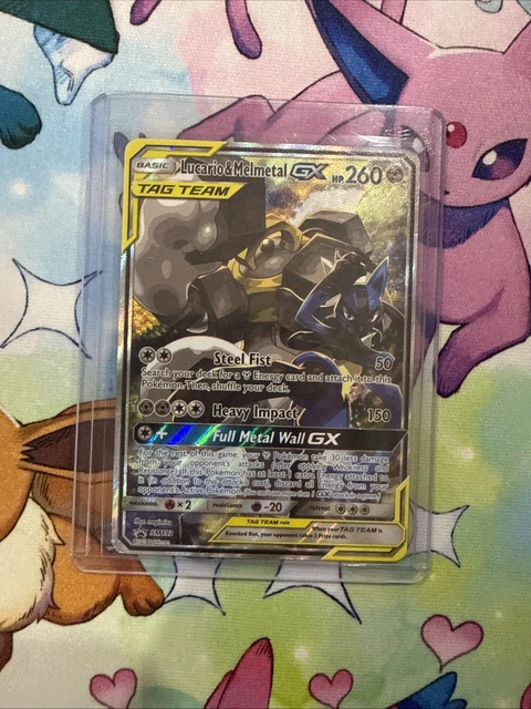 POKÉMON TCG LUCARIO & Melmetal Tag Team GX SM192 Holo Promo Card Sun ...