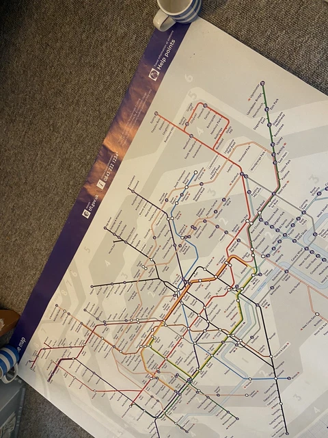 LONDON UNDERGROUND RAILWAYANA Full Size Tube Map £40.00 - PicClick UK
