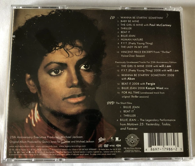 MICHAEL JACKSON THRILLER 25th Anniversary Deluxe Edition CD & DVD BRAND NEW GIFT $34.48 ...