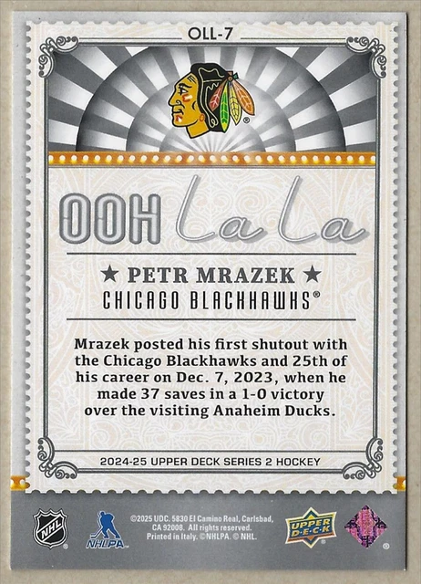 2024-25 UPPER DECK Ooh La La Petr Mrazek #OLL-7 **READ&SAVE** Chicago ...