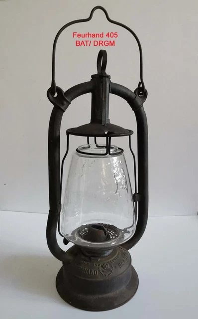 FEUERHAND 405 BAT Petroleumlampe Sturmlampe DRGM/DRP vor 2wk storm lamp ...