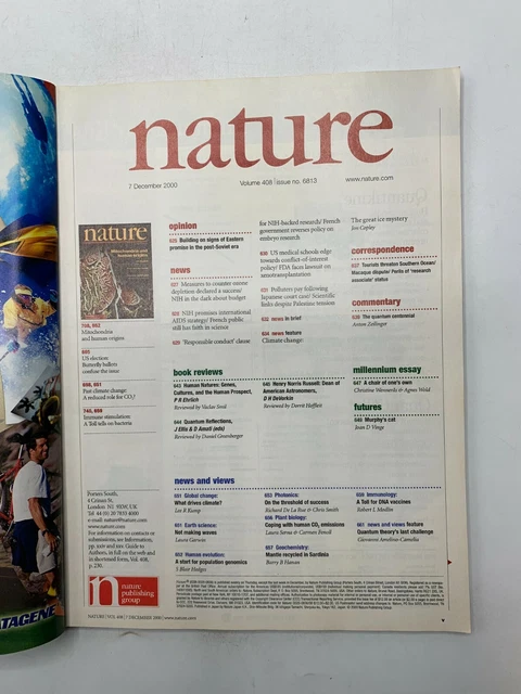 NATURE MAGAZINE DECEMBER 7 2000 Mitochondria and Human Origins Us ...