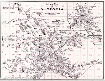 VICTORIAN RAILWAYS MAP Showing the Lines in Use in the Late 1940's A3 ...