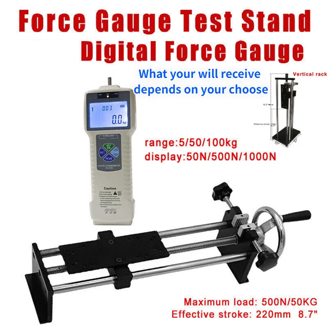 50-1000N DIGITAL FORCE Gauge Push Pull Meter Force Gauge Test Stand ...