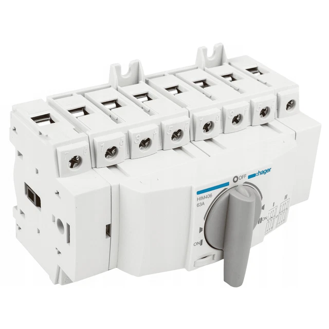 NEW LOAD CHANGEOVER switch 3P+N 63A for DIN rail / mounting plate ...