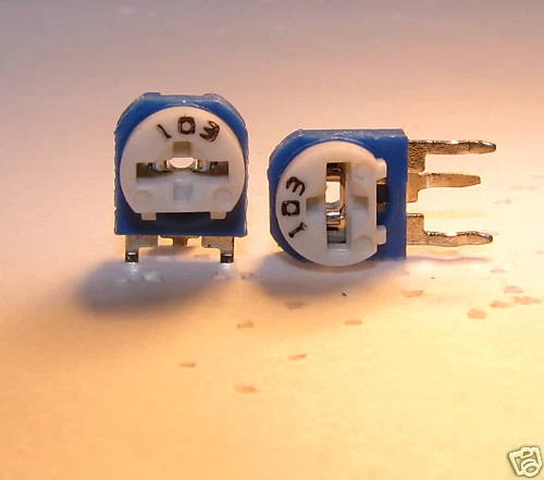 POTENTIOMETER 10K OHM variable trimmer resistor blue vertical 10pcs EUR ...