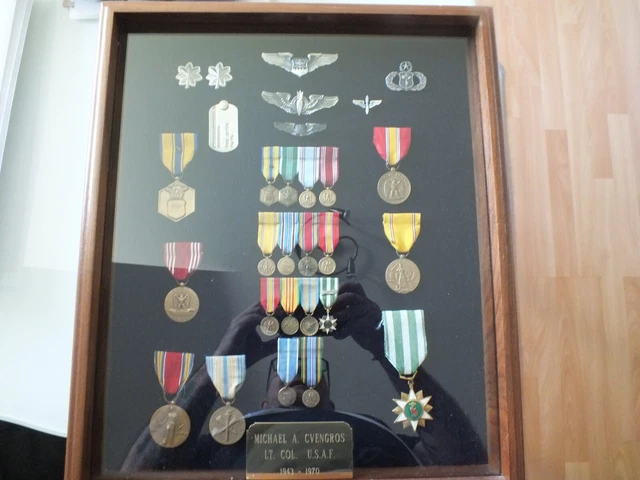 RARE WAR US USAF WWII WAR VIETNAM Veteran MILITARY LT COLONEL Medals ...