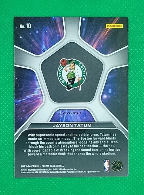 JAYSON TATUM ARGENT PRIZM 2023-24 Panini Prizm Deep Space #10 Boston ...
