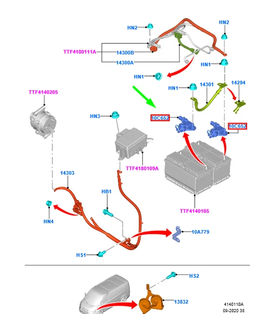 FORD TRANSIT CUSTOM MK1 Batterie Sicherung 2008578 NEU ORIGINAL EUR 230 ...