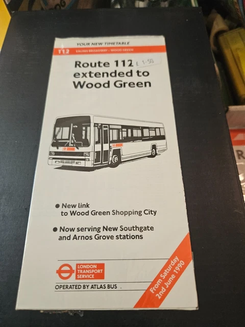 LONDON BUS TRANSPORT Timetable Leaflet Atlas Bus HO4.134 £3.00 ...