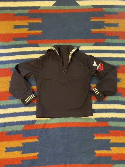 U.S. NAVY USN Post WWII PO2 Aviation Electronics Tech Blue Wool Jumper ...