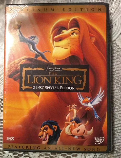 THE LION KING (DVD, 2003, 2-Disc Set, Platinum Edition) Factory Sealed ...