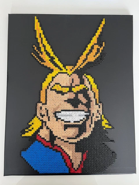 PIXEL ART / Perles A Repasser Tableau De All Might Dans My Hero ...
