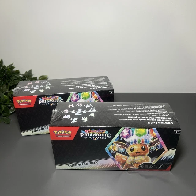 POKÉMON TCG: SCARLET & Violet Prismatic Evolutions Surprise Box x 2 ...