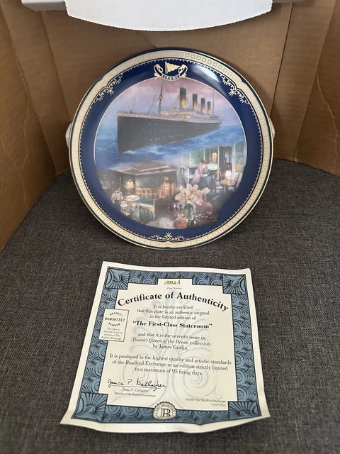 THE FIRST-CLASS STATEROOM Titanic Collectors Plate: Queen of the Ocean ...