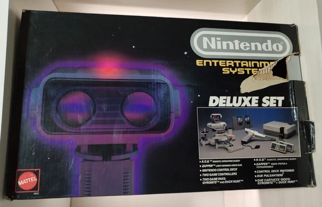 BOX + R.O.B Robot Nintendo Nes Deluxe Set 1985 NO CONSOLE /NO GUN, NOT ...