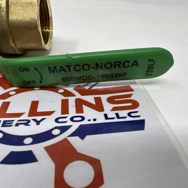 MATCO-NORCA NSF61-8 600WOG-150SWP Bronze Full Port 1" Fnpt Ball Valve £ ...