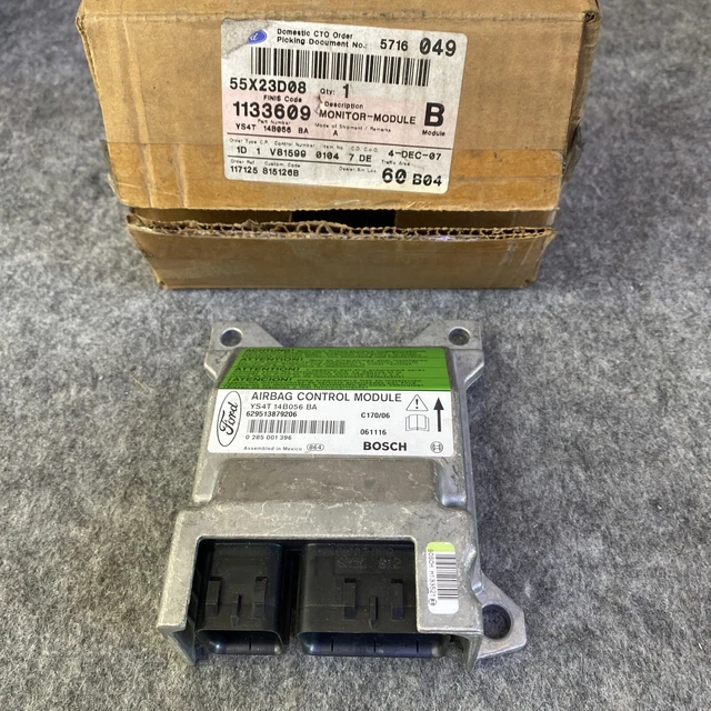 FORD FOCUS AIRBAG Srs Ecu Control Module Ys4T14B056Ba Bosch 0285001396 ...