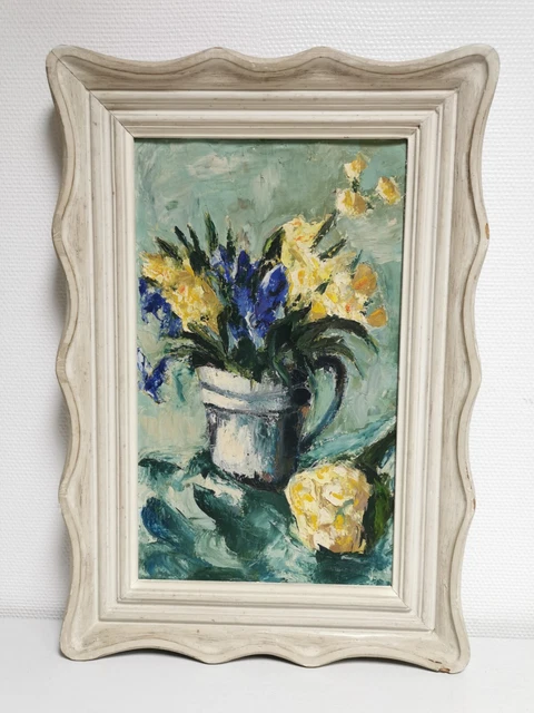 ANCIEN TABLEAU / Huile sur toile de J DAVIDOV . nature morte Bouquet Fleurs EUR 29,00 - PicClick FR