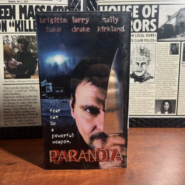 PARANOIA VHS 1998 Sterling Horror/Slasher Rare Film Larry Drake Movie ...