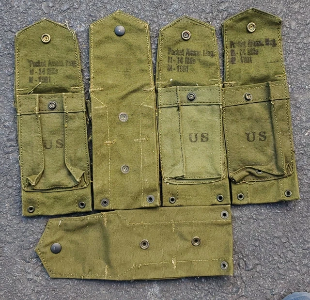 EARLY VIETNAM WAR "Usmc" Single Ammo Pouches £31.92 - PicClick UK