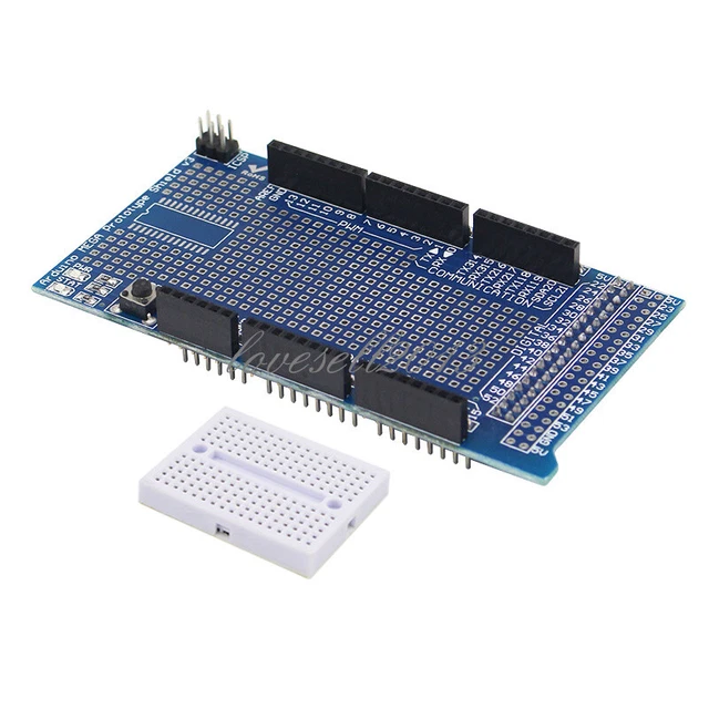 MEGA2560 PROTOTYPE SHIELD ProtoShield V3 with min breadboard for ...