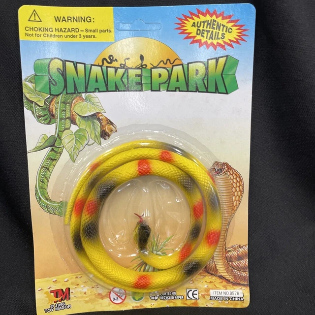 TOY YELLOW RED & Brown Spot Rubber Snake Ages 3+ $12.31 - PicClick CA