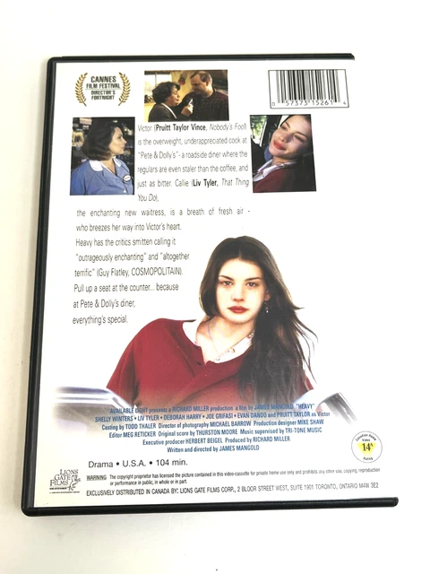 HEAVY DVD - Liv Tyler - Shelly Winters - Deborah Harry - Evan Dando $21 ...