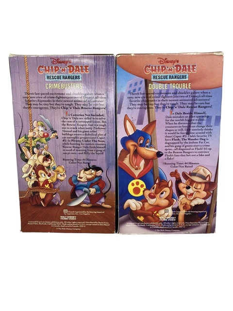 LOT OF TWO Chip ‘N’ Dale Rescue Rangers VHS tapes-Crime Busters ...