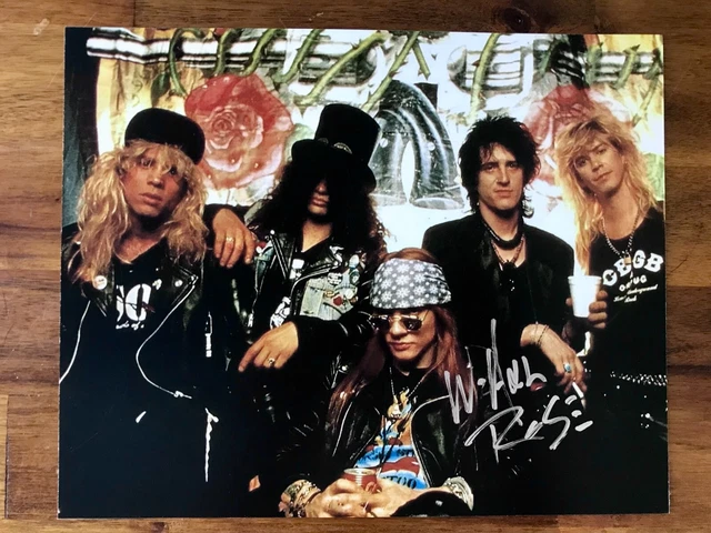 AXL ROSE GUNS N' ROSES Genuine Signed Photo Original Autographed 8''x ...
