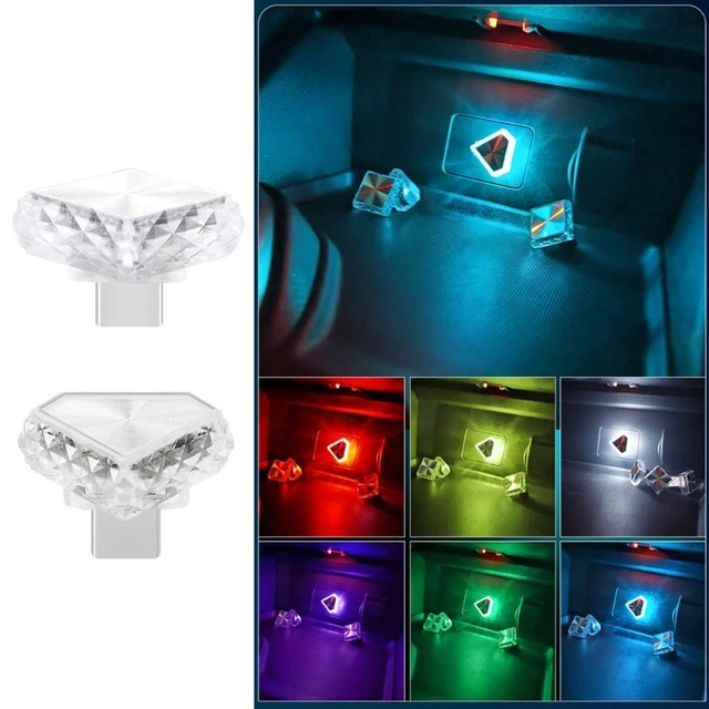 MULTI COLOR TYPE C 5V LED Light for Car and Home Use Touch Activated 6 ...