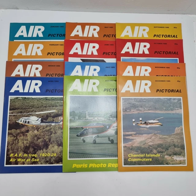 AIR PICTORIAL MAGAZINE Complete Year JAN-DEC 1985 - 12 Monthly Issues ...