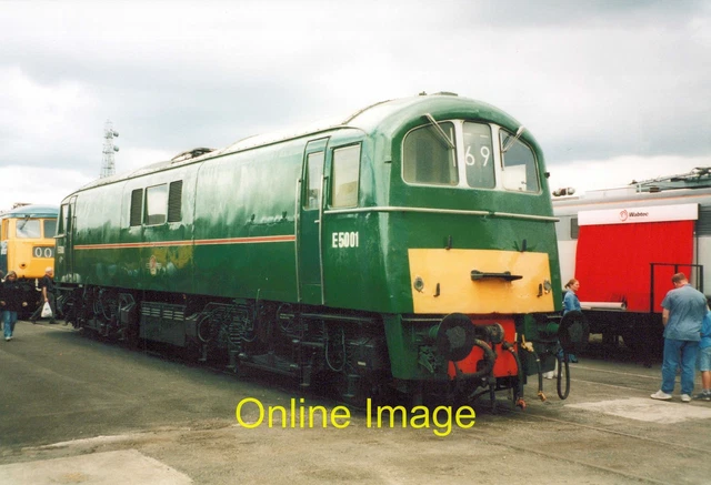 RAILWAY PHOTO 6X4 Class 71 E5001 BR Green Doncaster Works Open Day 27/7 ...