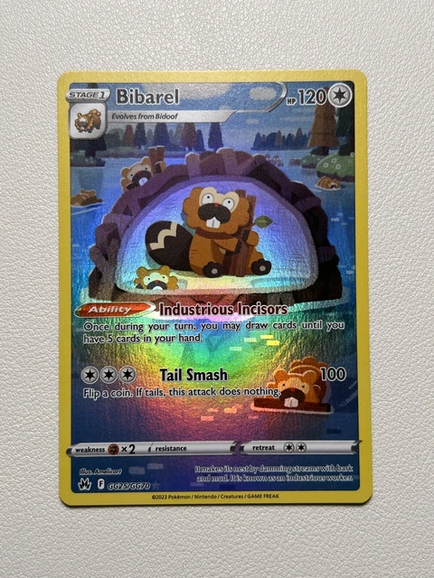 POKÉMON TCG BIBAREL Crown Zenith - Galarian Gallery GG25/GG70 Holo ...